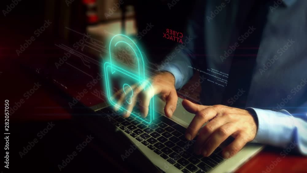 Cyber attack, hacking, phishing, spyware, crime and theft concept ...