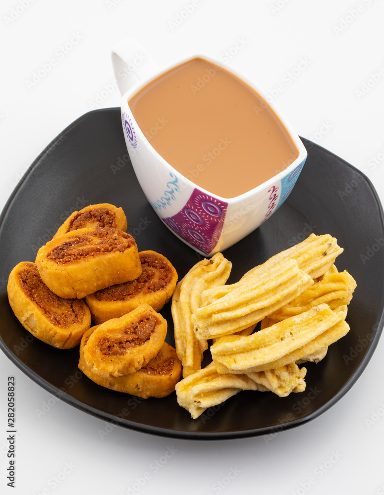 Indian Traditional Spicy Snack Ghatiya With Bhakarwadi Also Know as ...