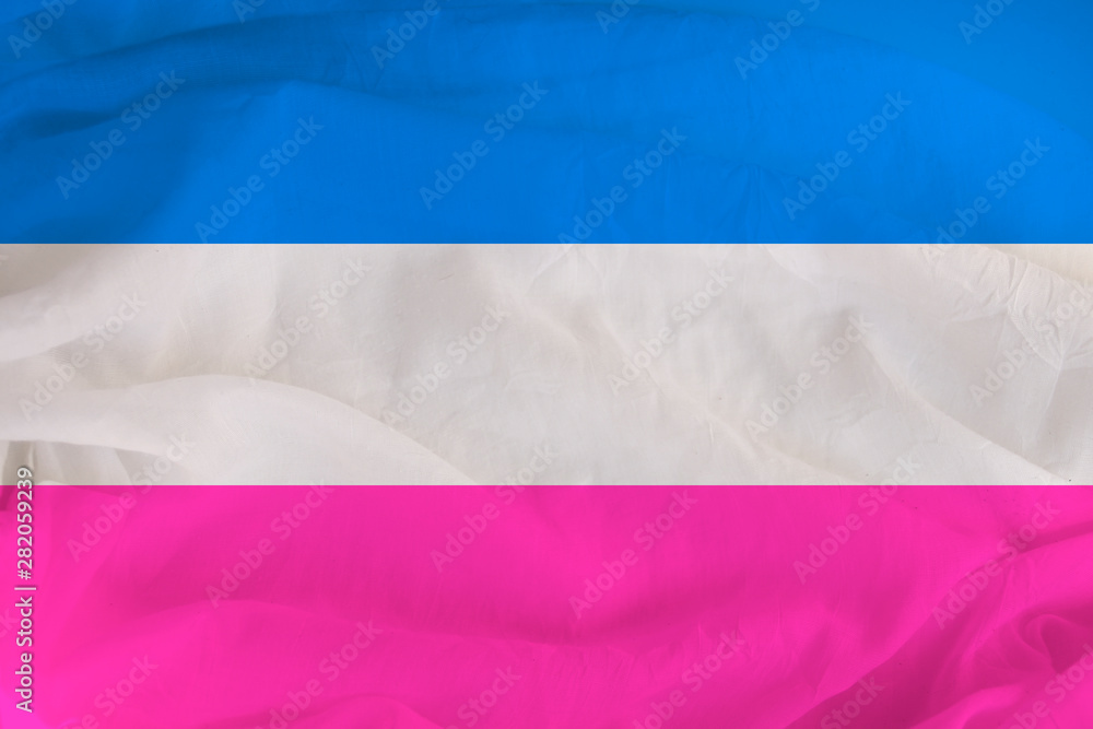 pink-white-blue flag, symbol of a normal heterosexual family, concept ...