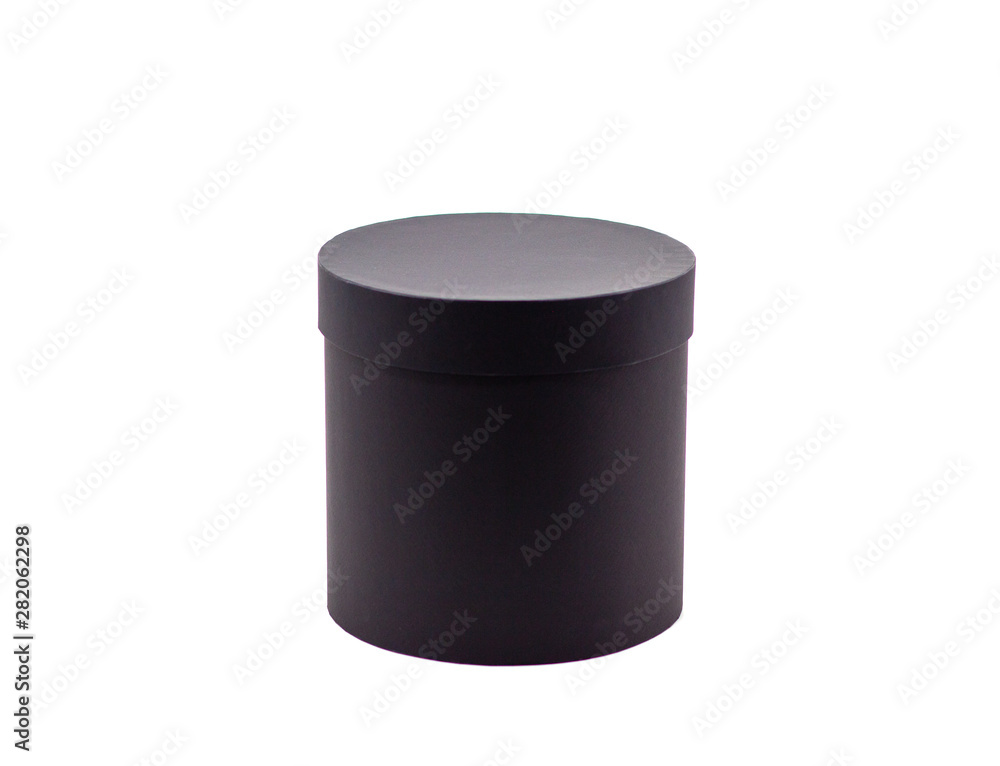 black hat box isolated on white background Stock Photo | Adobe Stock