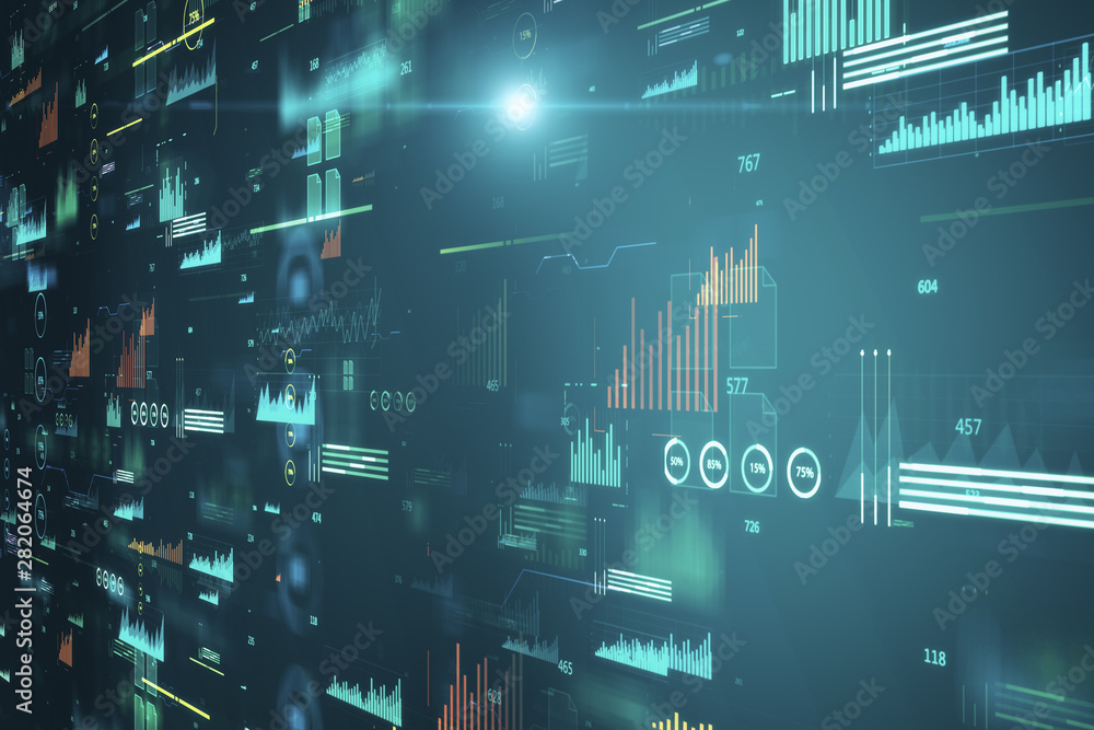 Creative big data charts texture Stock Photo | Adobe Stock