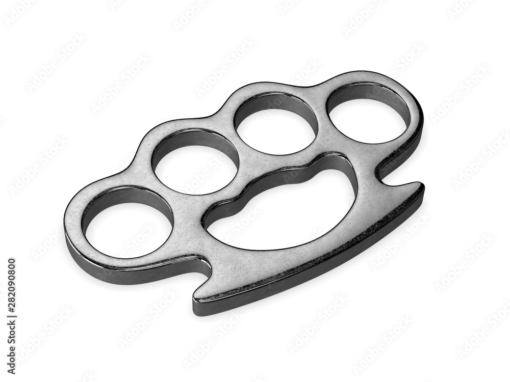 Steel brass knuckles 3d rendering Stock Illustration | Adobe Stock