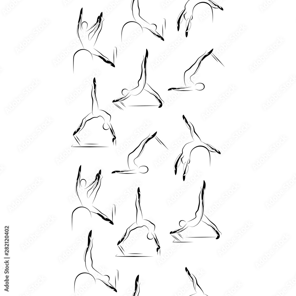 Pilates Poses Vector