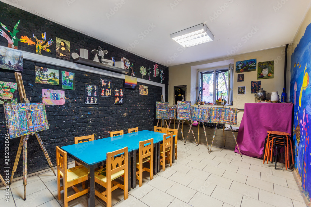 Art room for drawing education and creative abilities of children ...