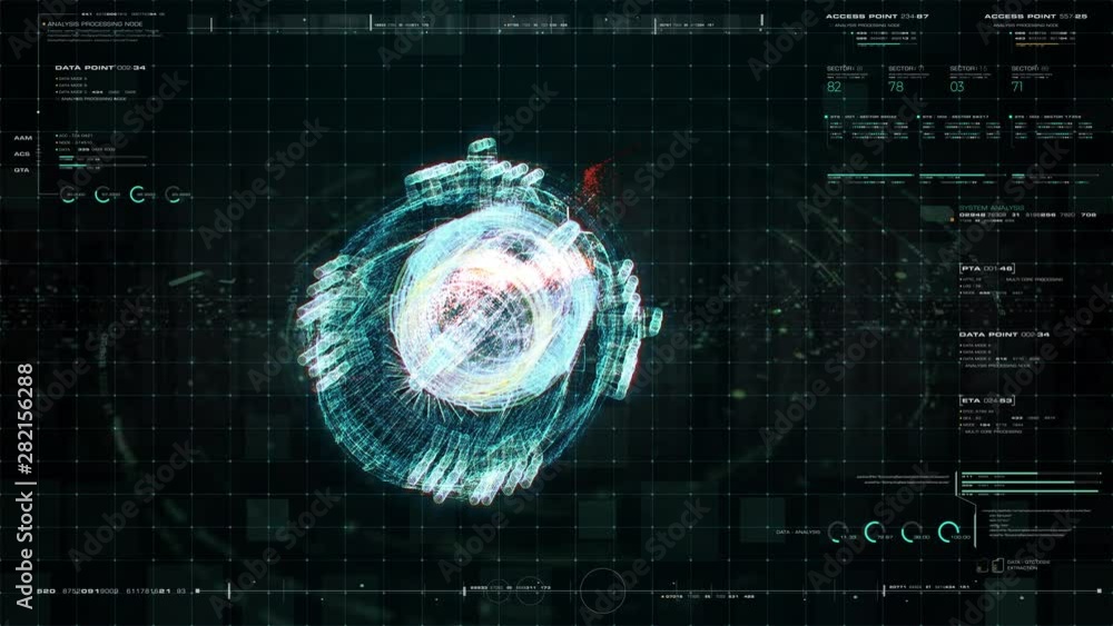 Advance motion graphic futuristic user interface head up display screen ...