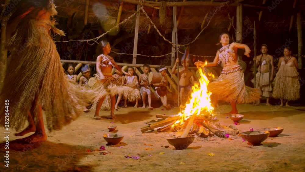 Aboriginal Culture And Art Show Indigenous Performing Dance And Playing ...