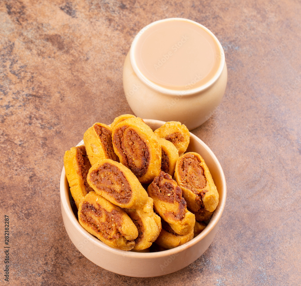 Indian Traditional Spicy Snack Bhakarwadi Also Know as Bakarwadi ...