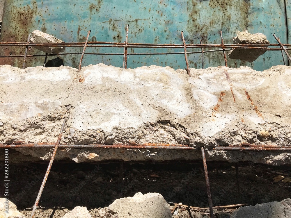 Masonry and construction site of an old collapsed building Stock Photo ...