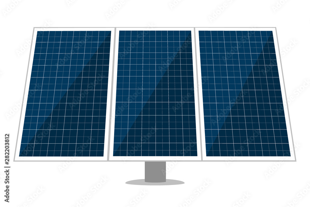 Solar panel vector design of sun energy modules, eco power batteries ...