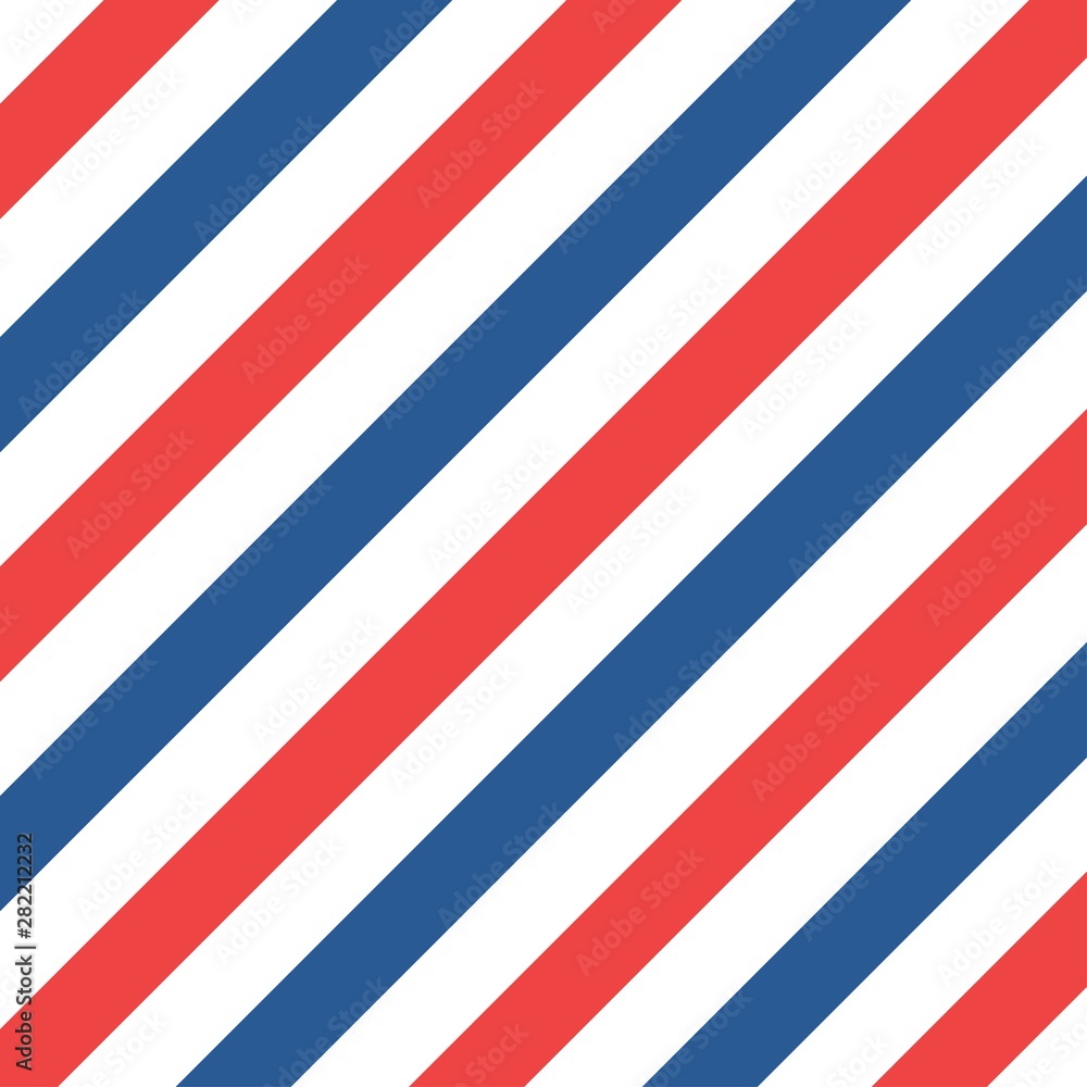Vector illustration of barbershop patterns, red and blue stripes ...