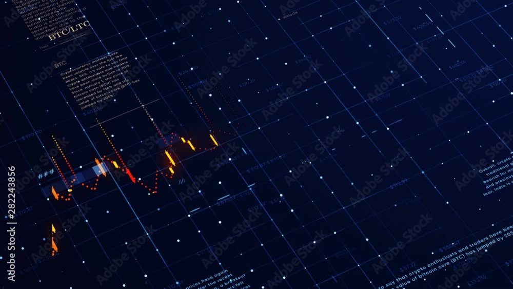 Financial business chart with diagrams and stock numbers showing ...
