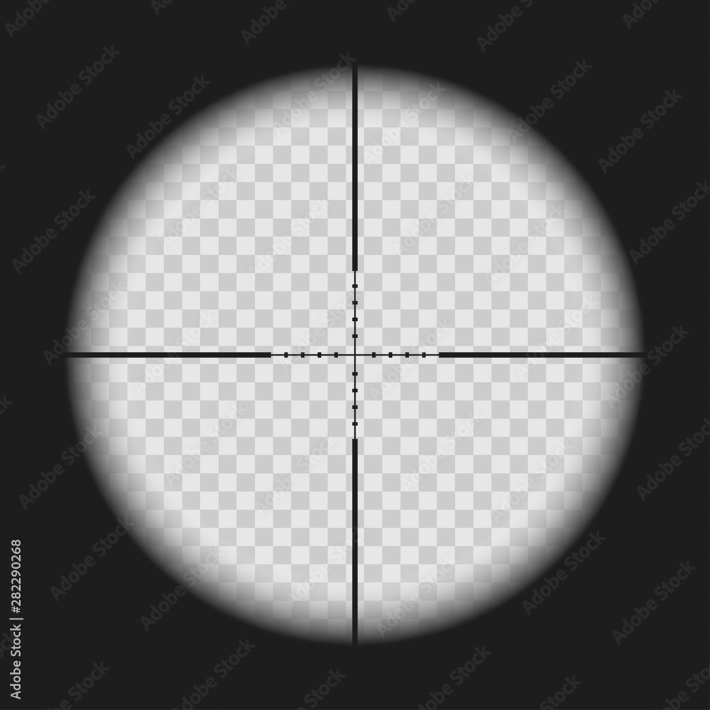 Fototapeta Realistic sniper sight with measurement marks isolated on ... Fototapeta Realistic sniper sight with measurement marks isolated on ...