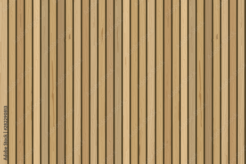 Wood planks wall. Vector wooden background. For contemporary interior ...