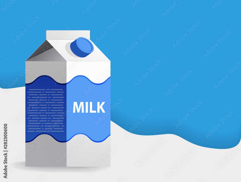 Milk package with screw cap.Splash of milk,Packaging carton organic ...