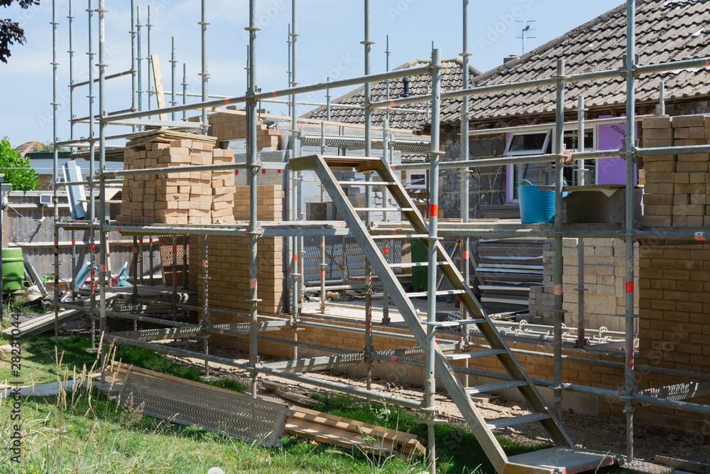 Renovation projects. Building of extension of the existing house ...