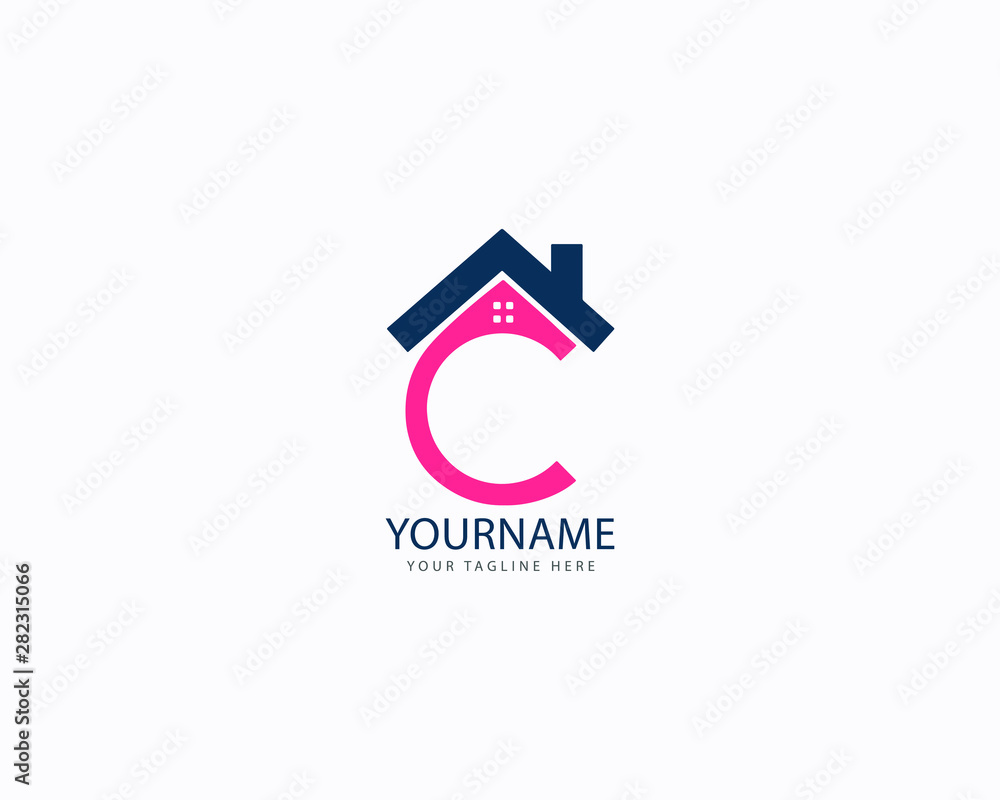 logo letter c home architecture icon brand building Stock Vector ...