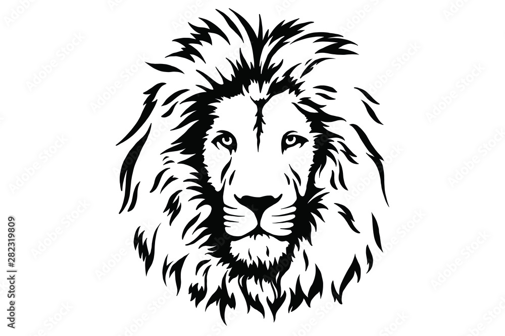 Lion Head Logo Vector Template Illustration Graphic Design Stock Vector ...