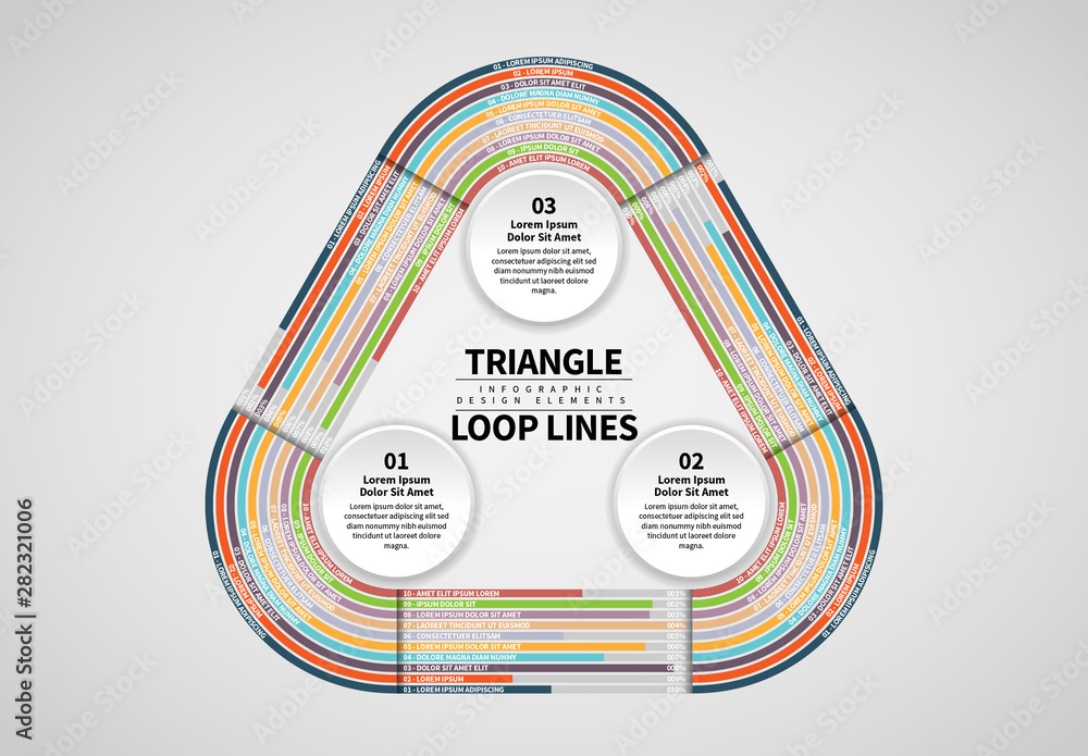 Triangle Progress Graph Info Chart with 10 Bars Stock Template | Adobe ...