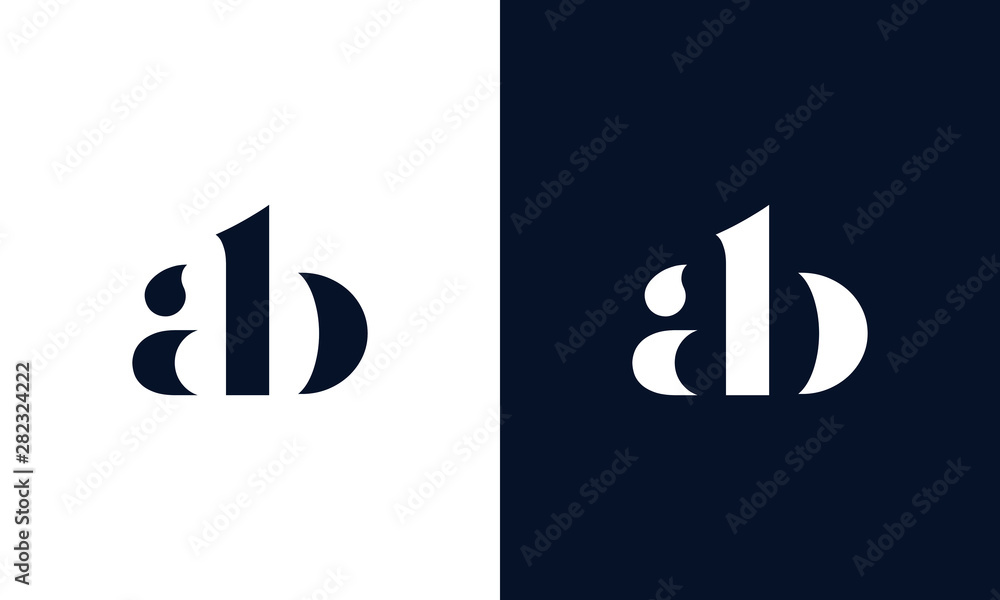 Vetor de Abstract letter AB logo. This logo icon incorporate with ...