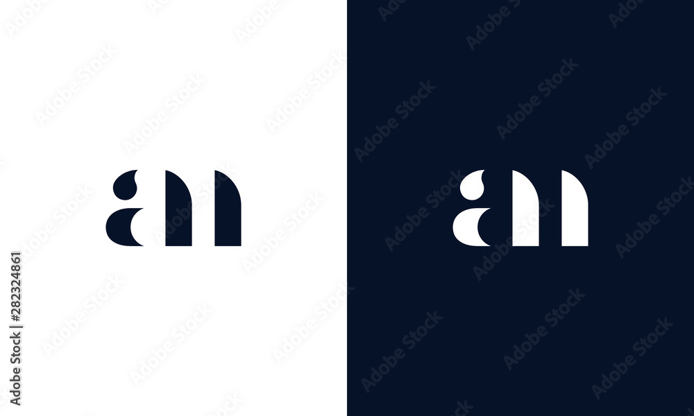Abstract letter AN logo. This logo icon incorporate with abstract shape ...