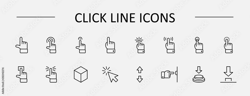 Click Set of Buttons related Vector Icons. Contains such Icons as ...