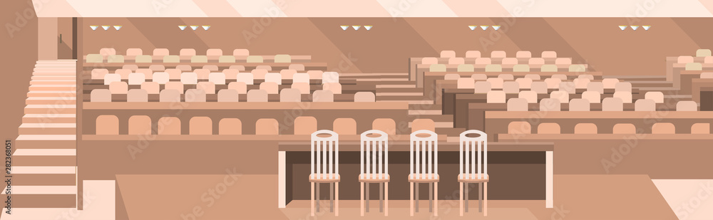 auditorium lecture hall interior empty no people modern college ...