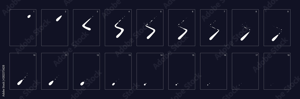 Smoke trail Animation. Smoke animation. Sprite sheet for game or ...