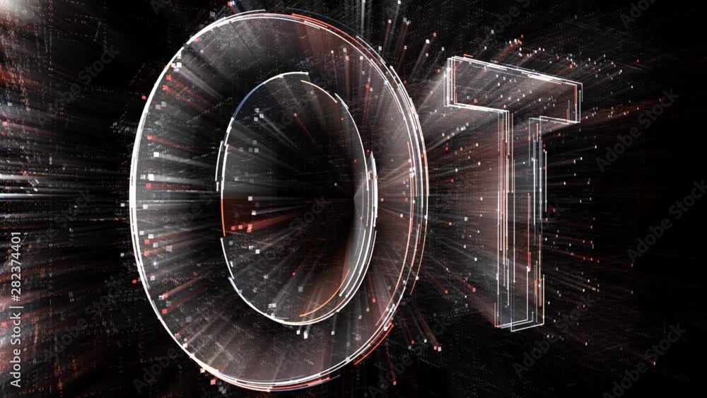 4k IOT Internet of Things word company brand logo tag cloud;binary ...