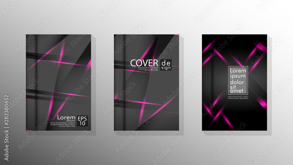 Set the cover vector of the book , suitable for any background. cover ...