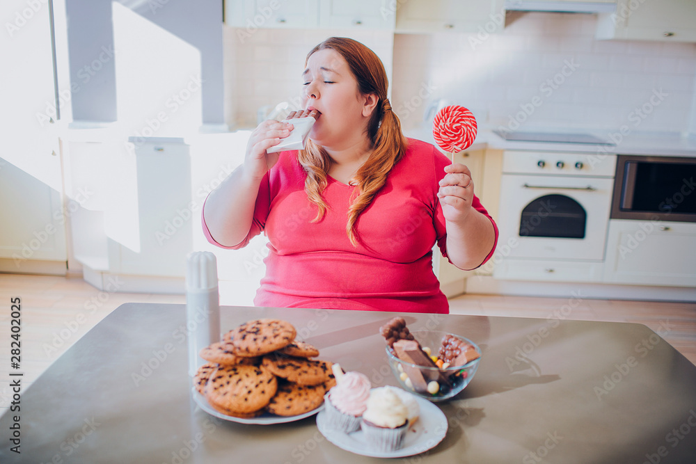 Fat Lady Eating Cookies