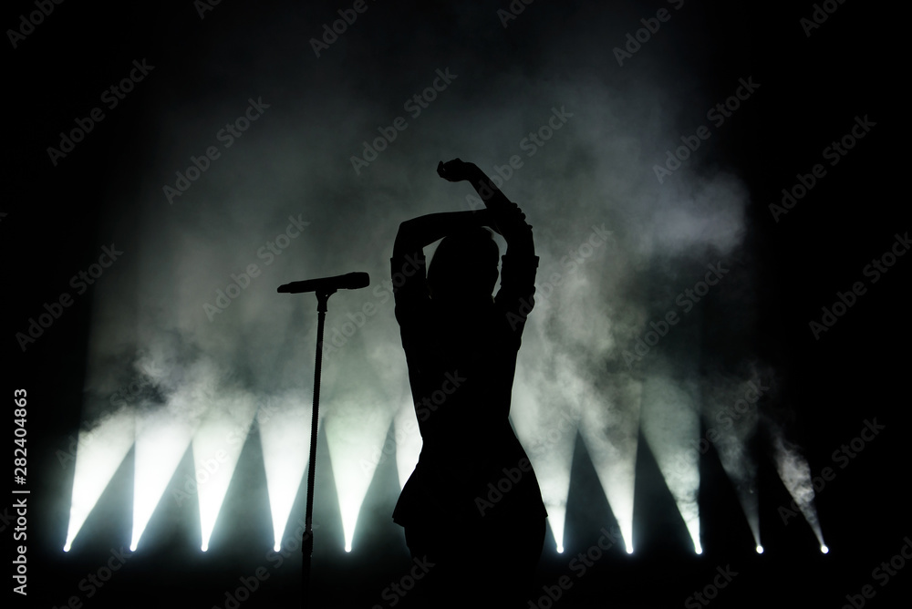 Singing On Stage Silhouette