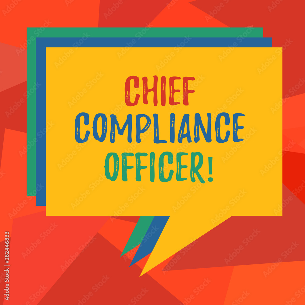 Word writing text Chief Compliance Officer. Business concept for ...