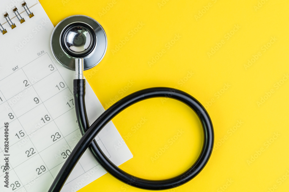 Medical and health care calendar, reminder, schedule or appointment ...