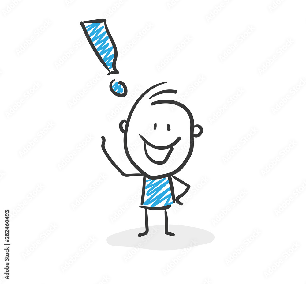 Stickman Blue: Answer. (Nr. 3) Stock-Vektorgrafik | Adobe Stock