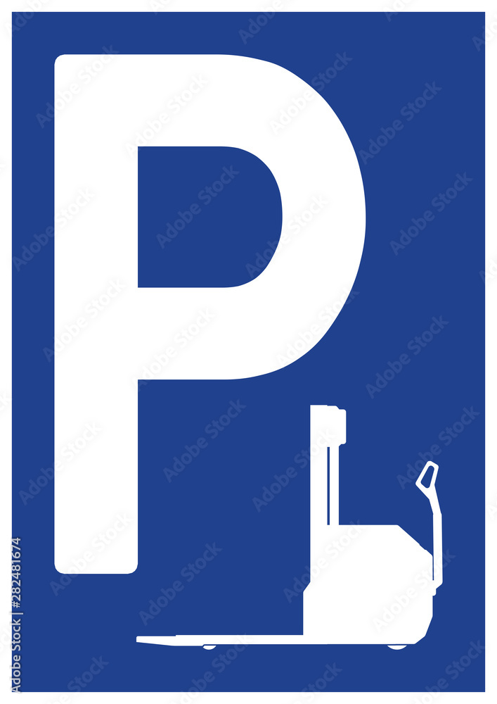 spr118 SignParkRaum - german - Parkplatz: Parken für Hubwagen ...