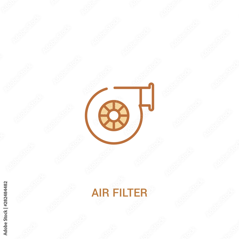 air filter concept 2 colored icon. simple line element illustration ...