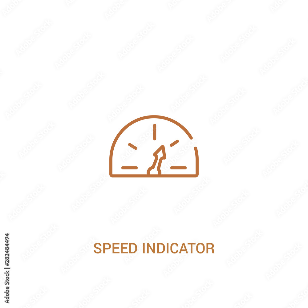 speed indicator concept 2 colored icon. simple line element ...