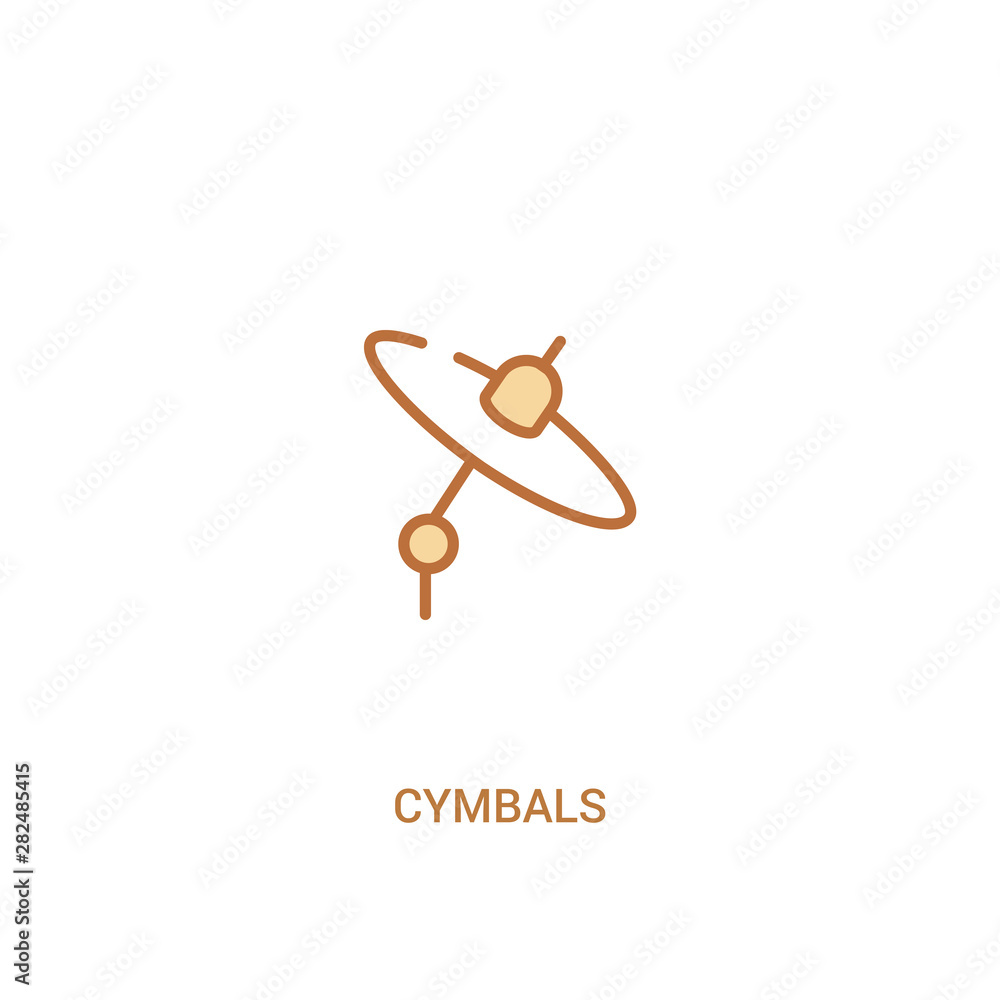 cymbals concept 2 colored icon. simple line element illustration ...