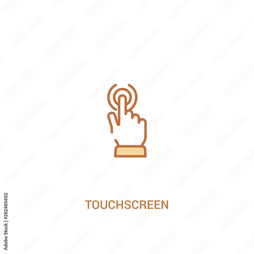 touchscreen concept 2 colored icon. simple line element illustration ...