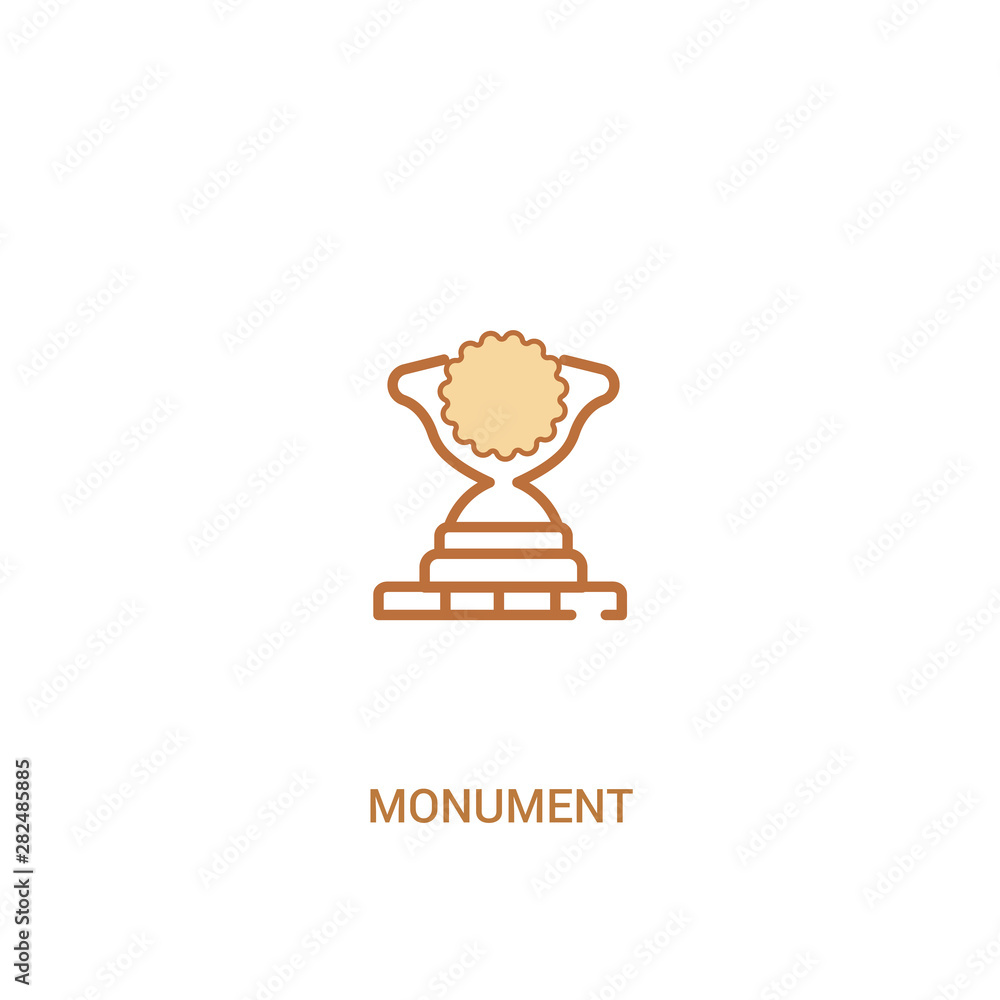 monument concept 2 colored icon. simple line element illustration ...