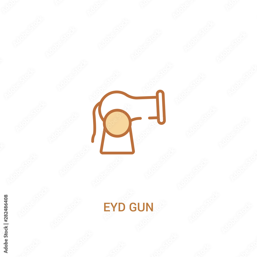 eyd gun concept 2 colored icon. simple line element illustration ...