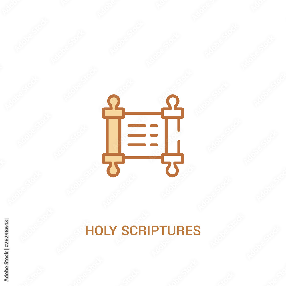 holy scriptures concept 2 colored icon. simple line element ...