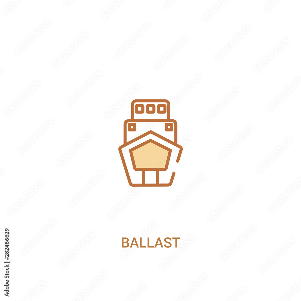 ballast concept 2 colored icon. simple line element illustration ...