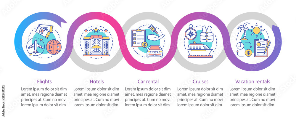 Travel planner vector infographic template. Vacation. Business ...