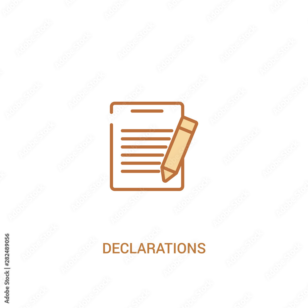 declarations concept 2 colored icon. simple line element illustration ...