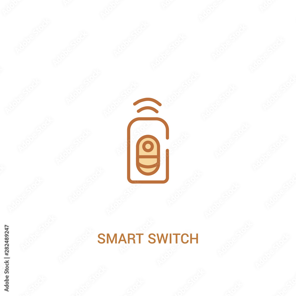 smart switch concept 2 colored icon. simple line element illustration ...