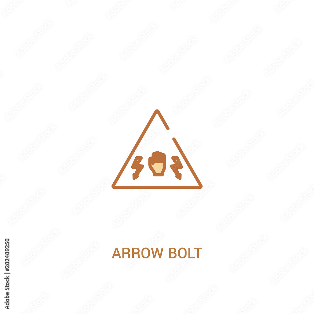 arrow bolt concept 2 colored icon. simple line element illustration ...
