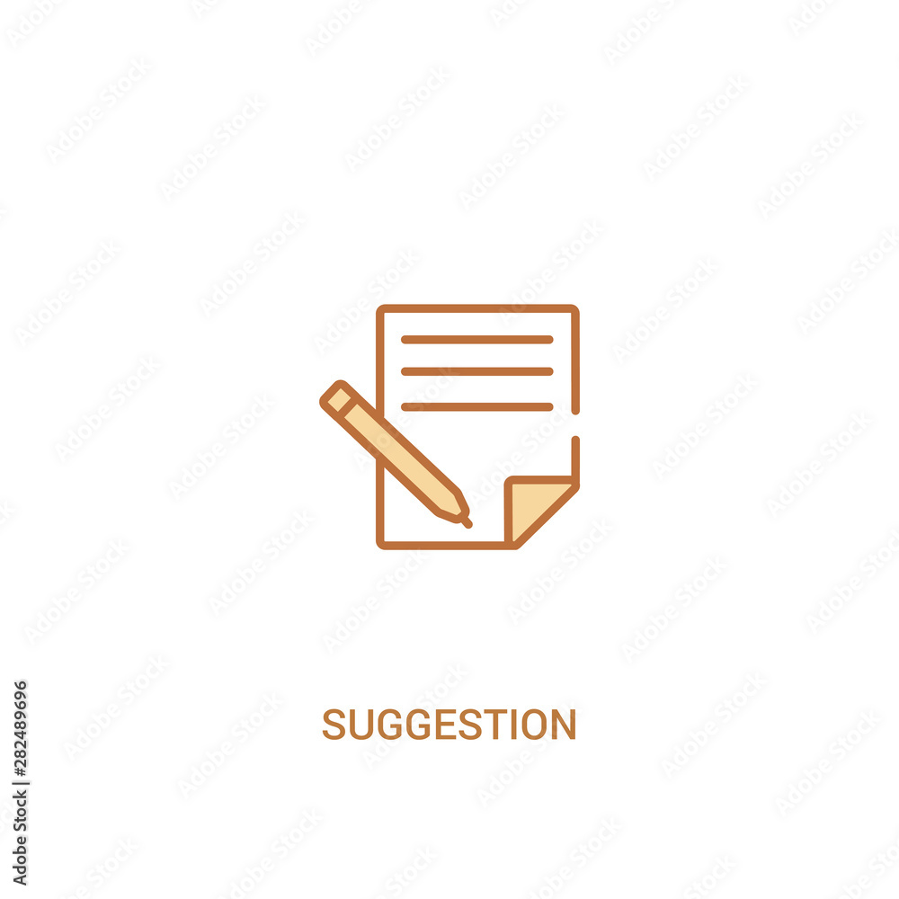 suggestion concept 2 colored icon. simple line element illustration ...