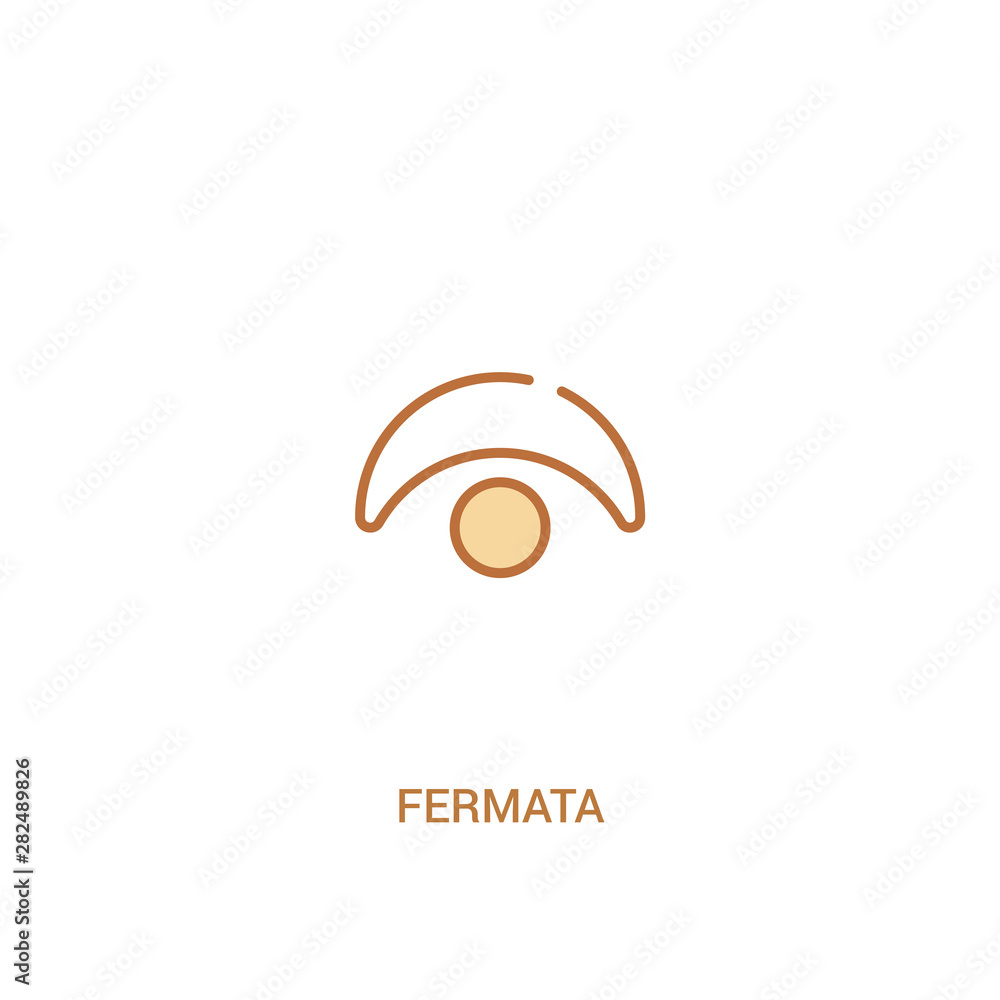 fermata concept 2 colored icon. simple line element illustration ...