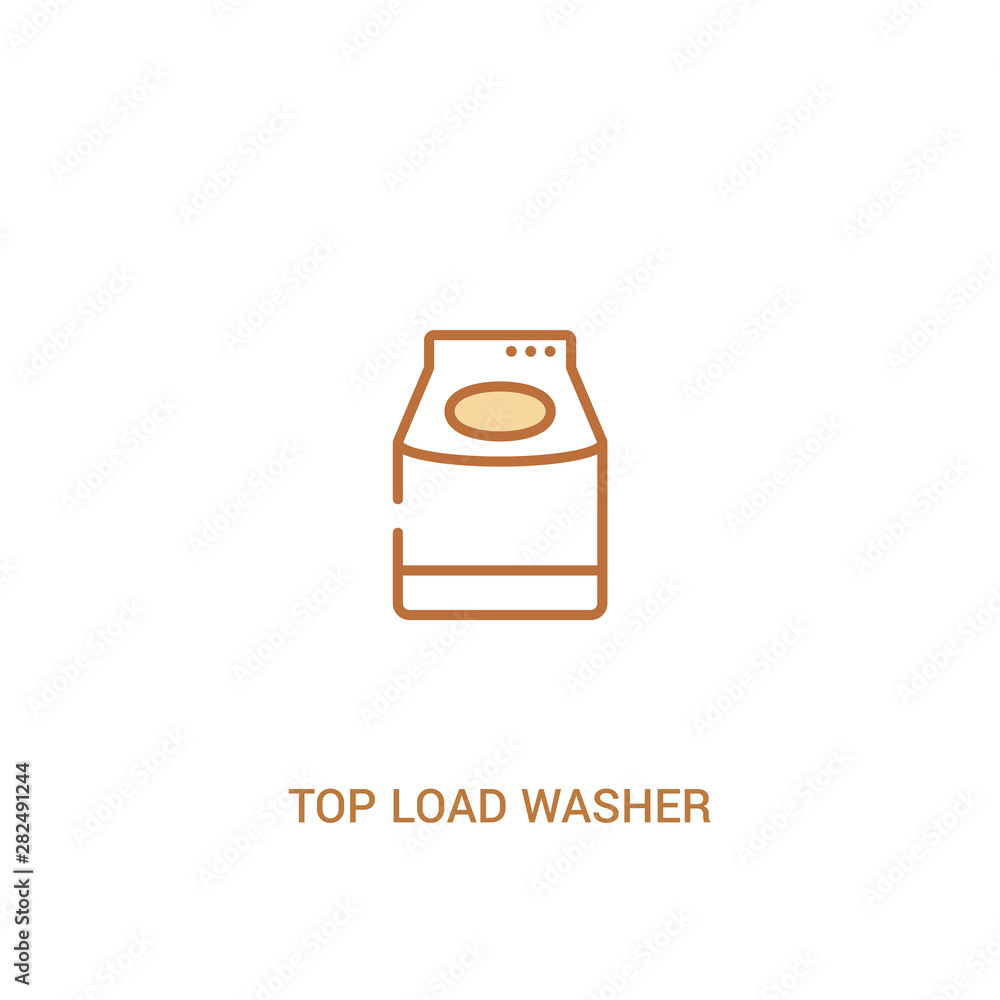 Top Load Washer Concept 2 Colored Icon Simple Line Element Illustration Outline Brown Top Load